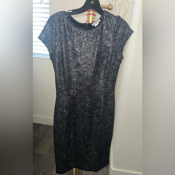 Bar III | Dresses | Bar Iii Silver Glitter Party Dress Lg | Poshmark